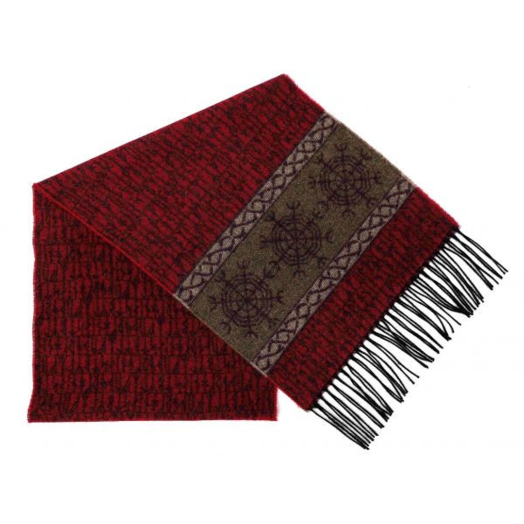 Viking Helm of Awe and Runic Wool Scarf, Made in Scotland - Etsy