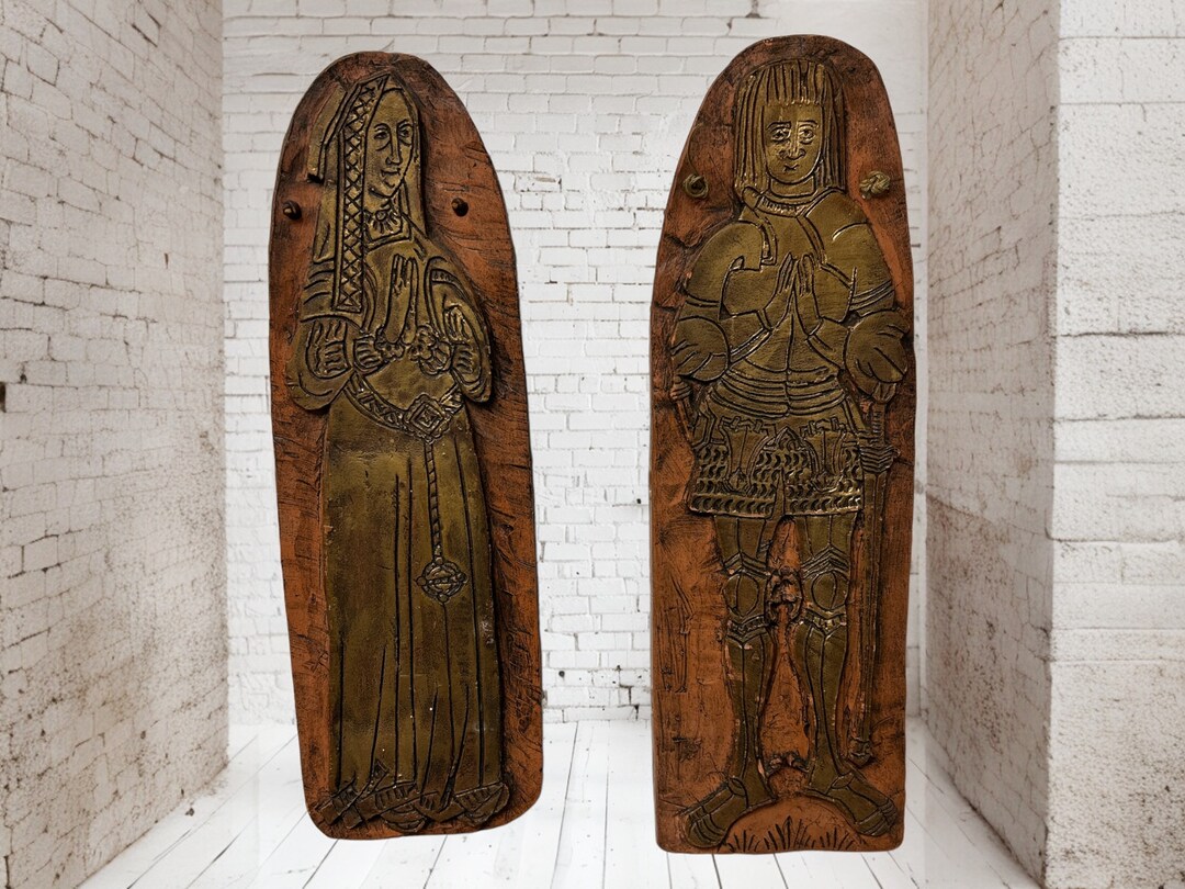 Medieval Knight and His Lady Two Ceramic Plaques. Handmade, Vintage. - Etsy