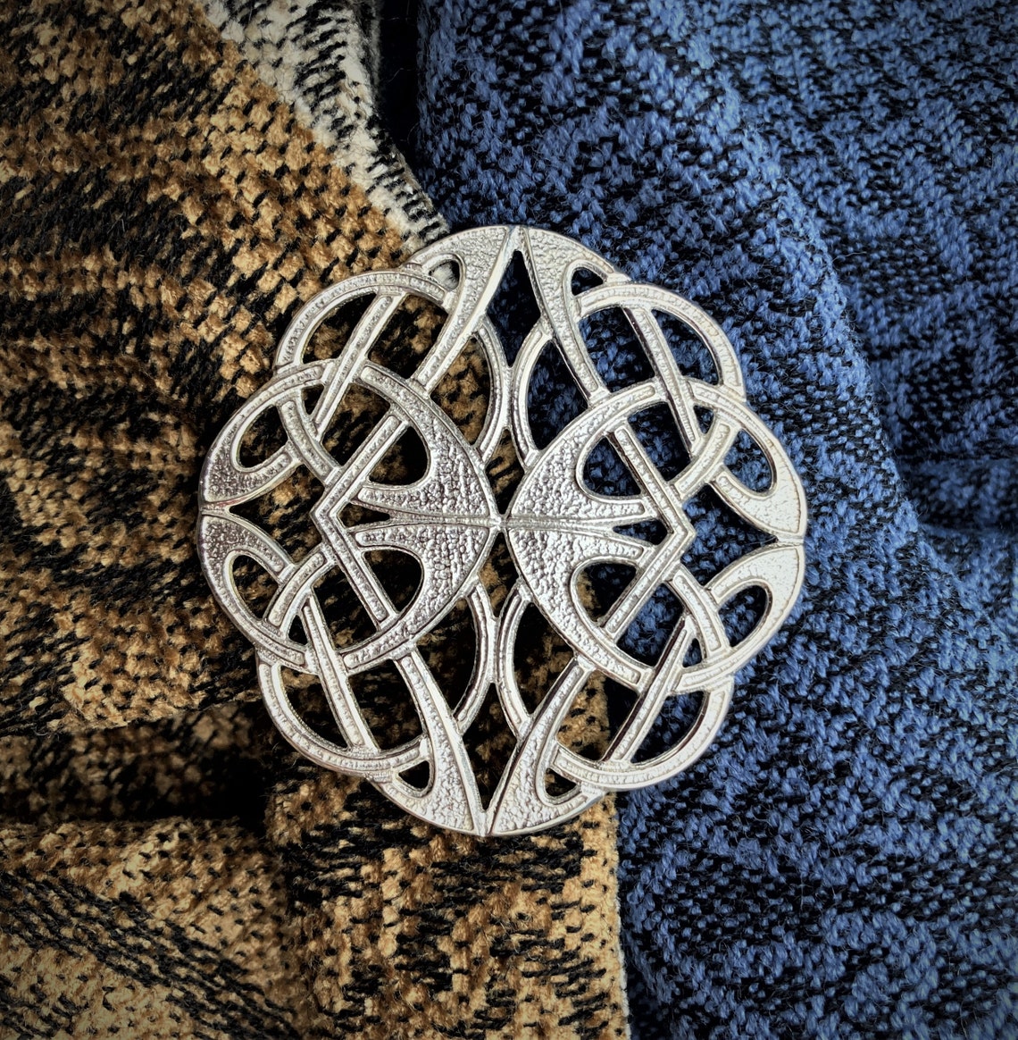 Sterling Silver Celtic Cloak/scarf Brooch, Scottish Hallmark.(us ...