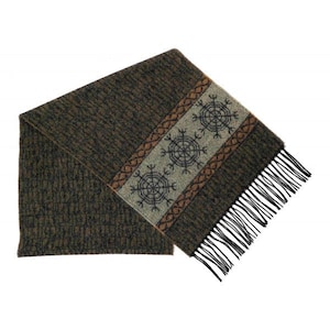 Viking Helm of Awe and Runic Wool Scarf, Made in Scotland - Etsy