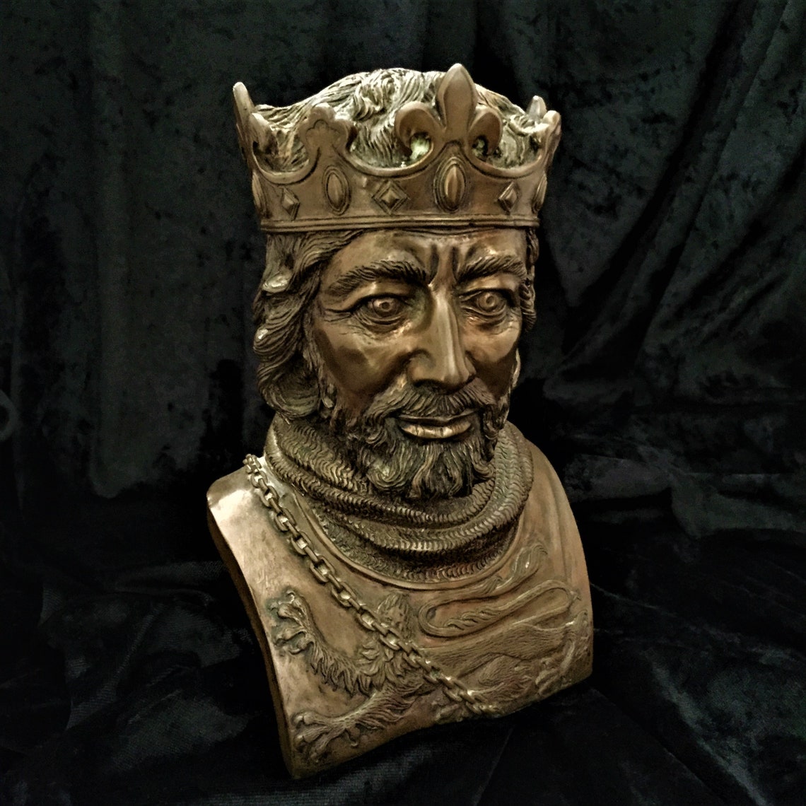 Vintage Medieval Bust Richard I the Lionheart Statue or - Etsy