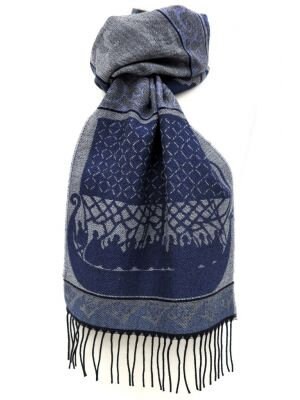 Viking Scene Scarf, Hanging, Table Runner - Wool and Acrylic - Made in ...