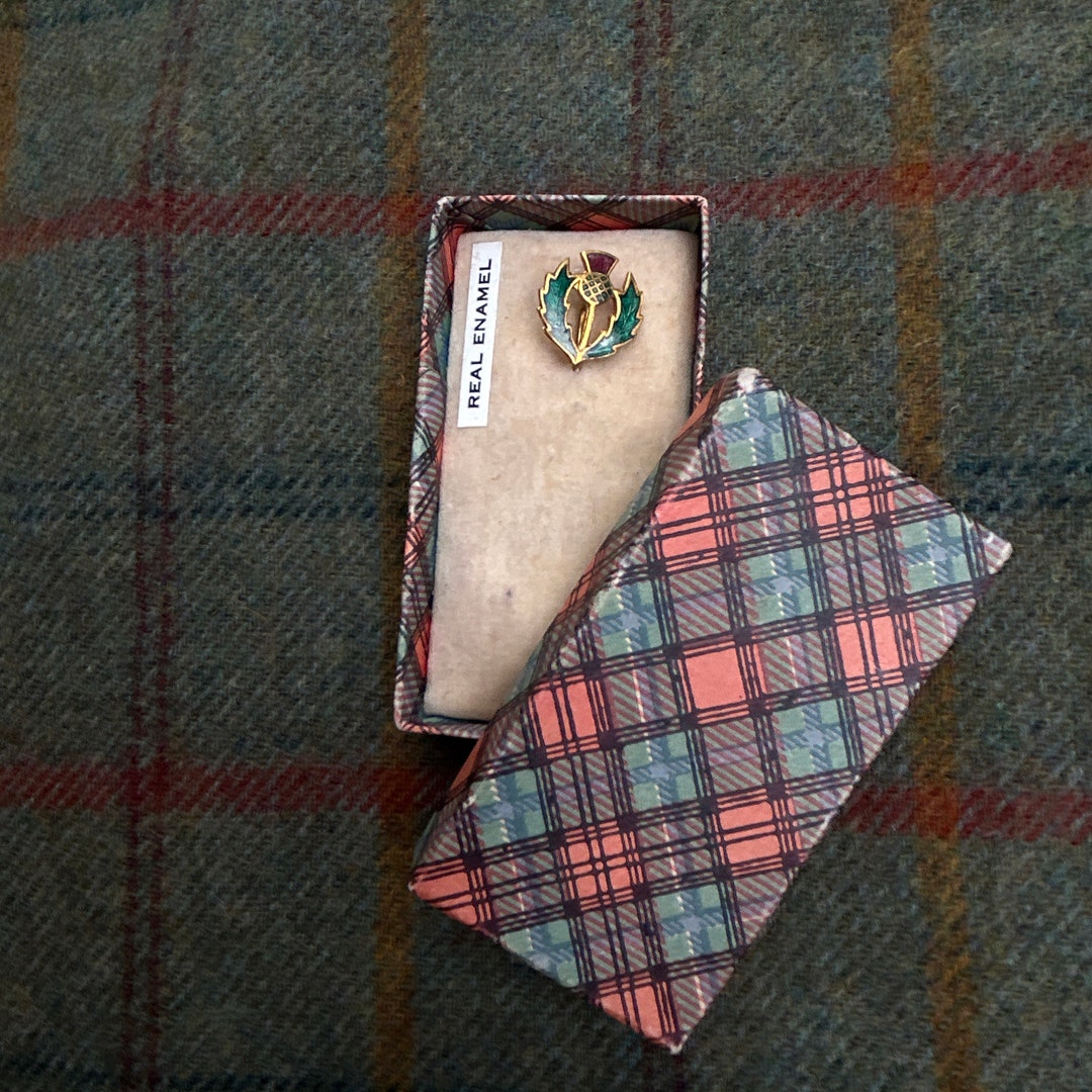 Vintage Scottish Thistle Stick Pin in Original Box - Etsy