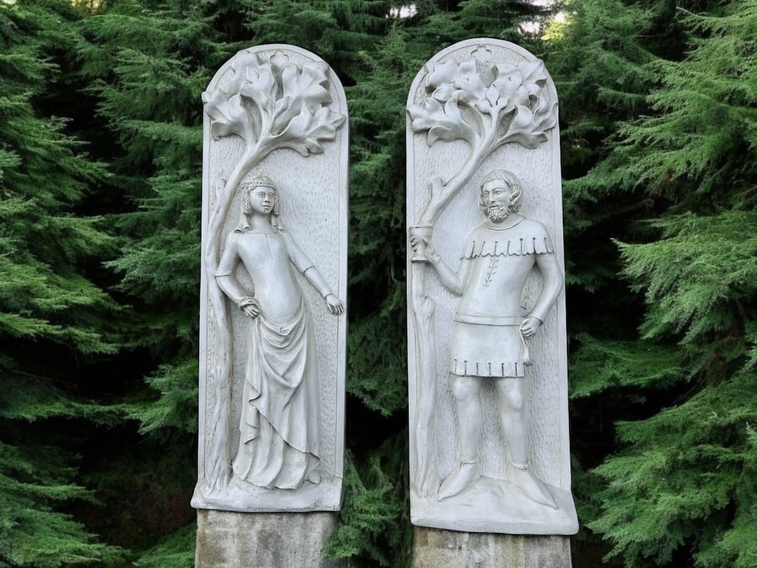 Medieval Couple Plaques by Marcus Designs of England, Vintage - Etsy