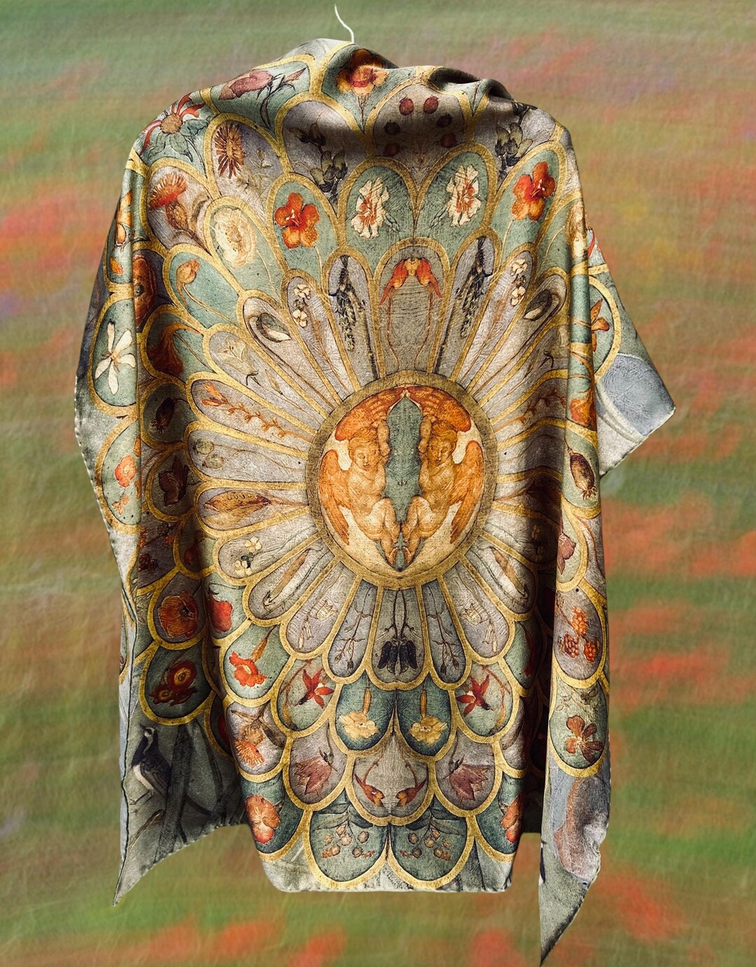 Silk Scarf/shawl - Artist Phoebe Anna Traquair, From the Willowwood ...