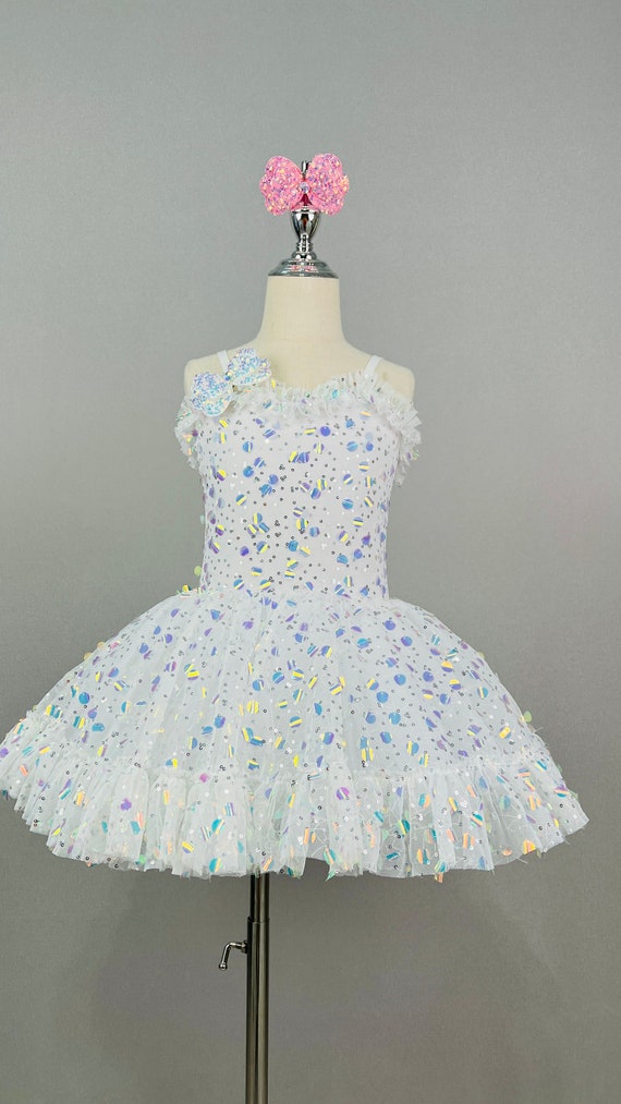 White Sequin TUTU Princess Dress for Girls Princess Dress - Etsy