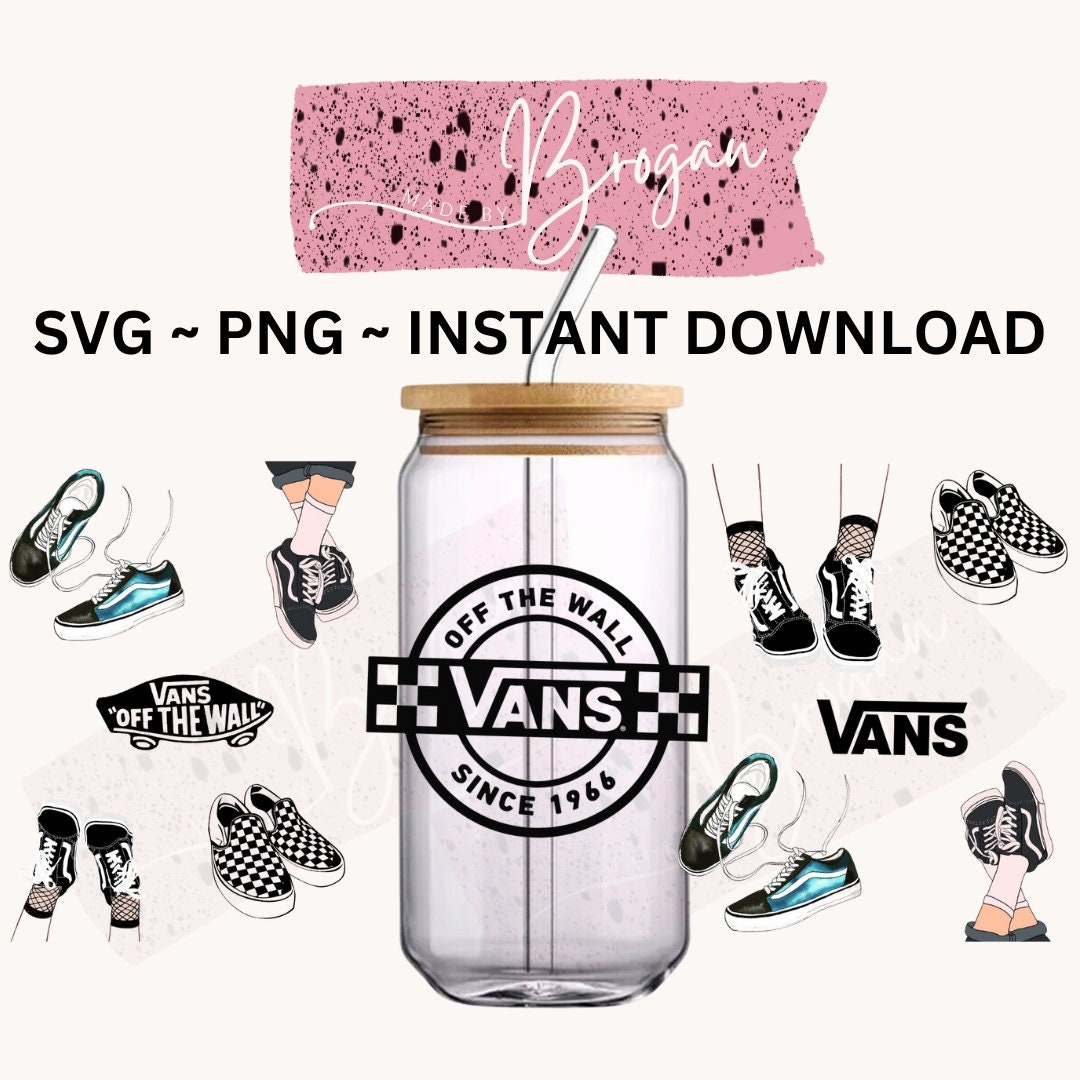 Vans Shoes Trainers ~ PNG UVDTF Wrap, Digital File. Libby Wrap, Cold ...