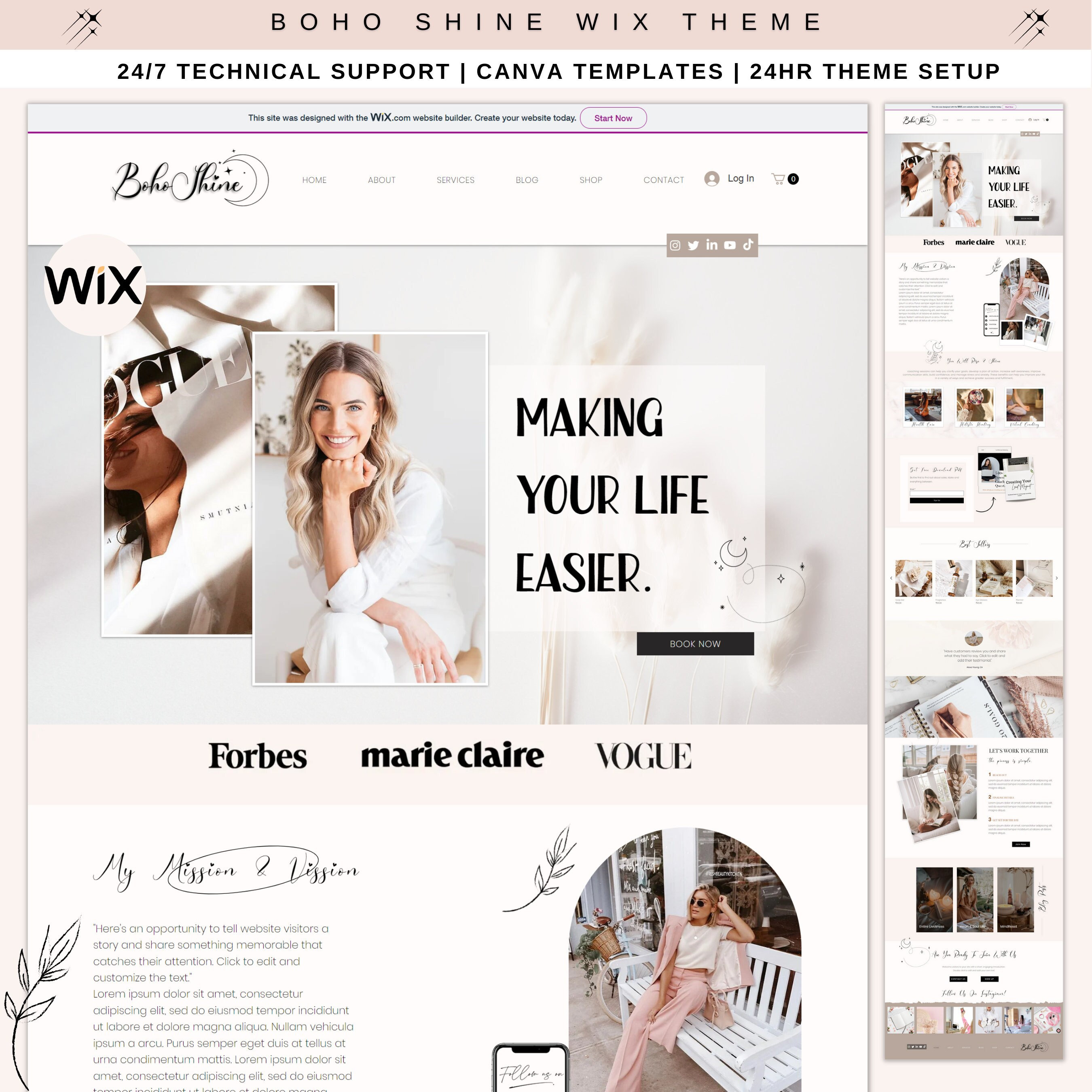 Wix Website Design Minimal Wix Website Template for Agency Website ...