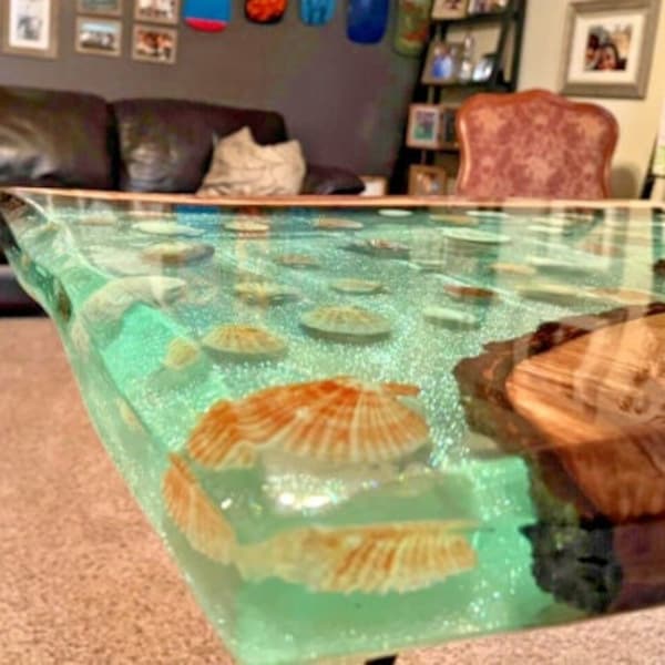 Walnut Epoxy Table (You'll Enjoy) - Etsy