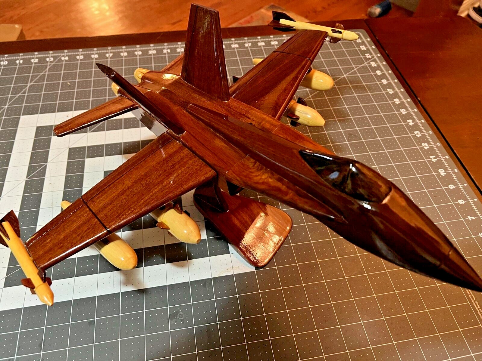 US NAVY F18 Hornet Wooden Model Airplane Mahogany - Etsy