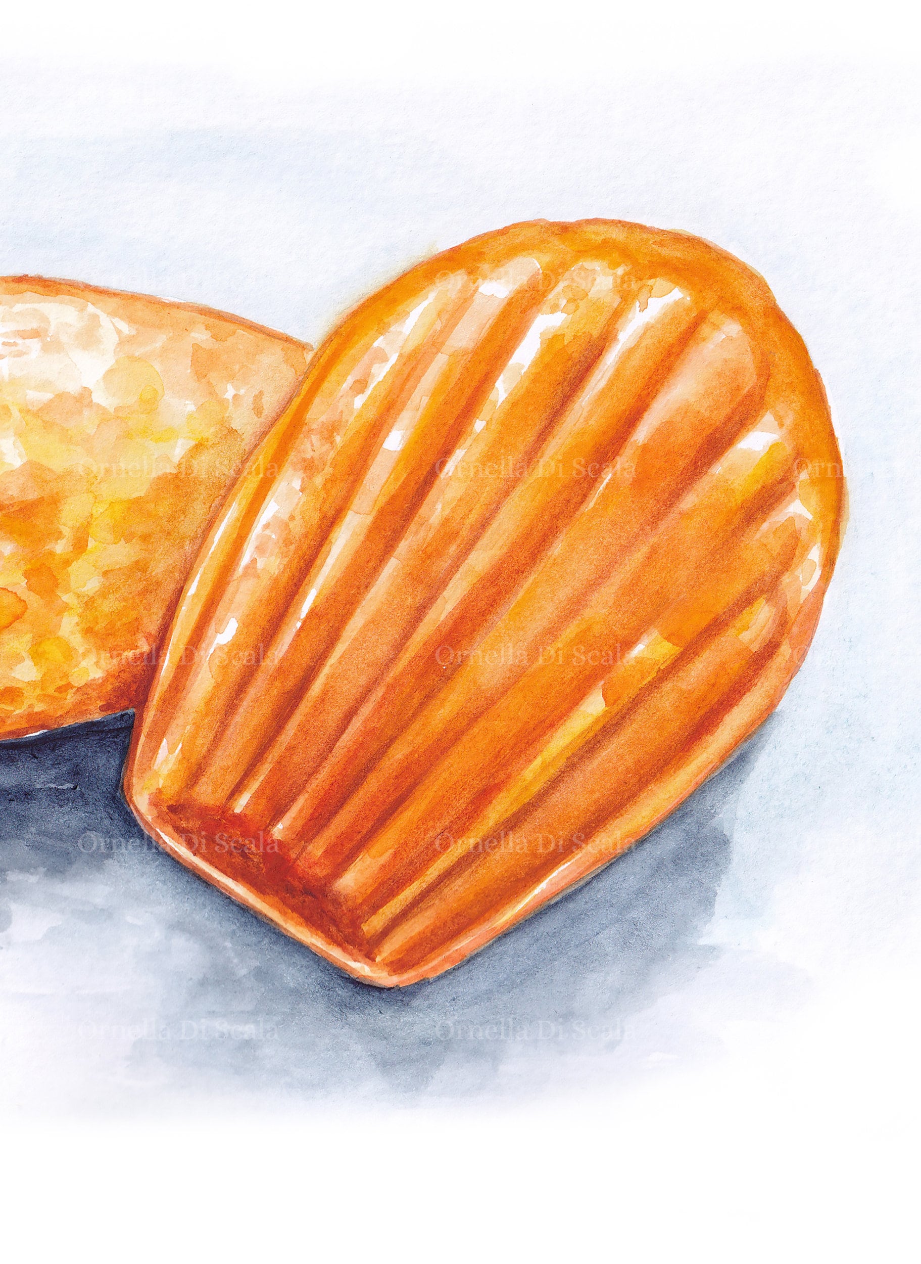 Printable Madeleine Watercolor Art Instant Download, Digital File 300 ...