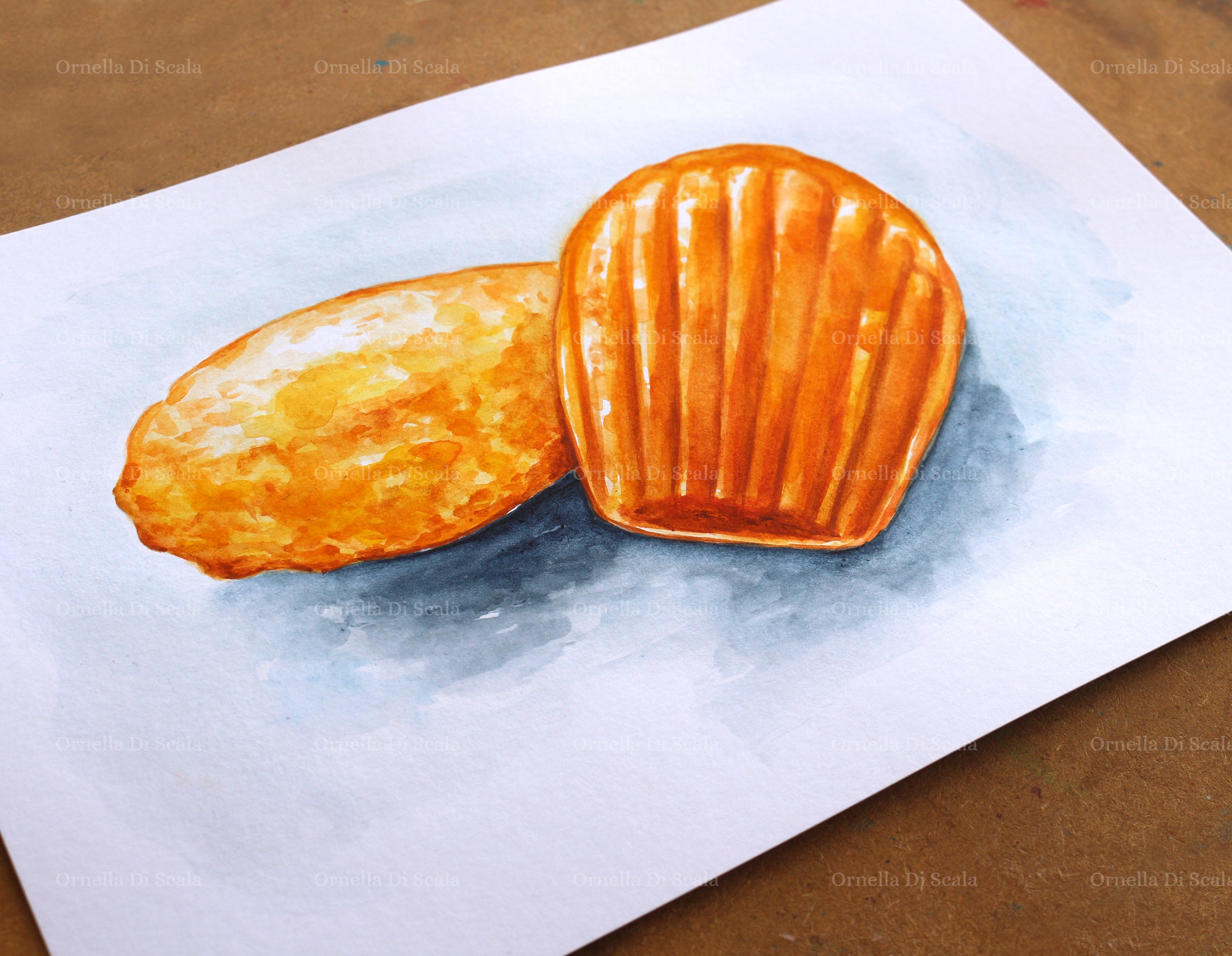 Printable Madeleine Watercolor Art Instant Download, Digital File 300 ...