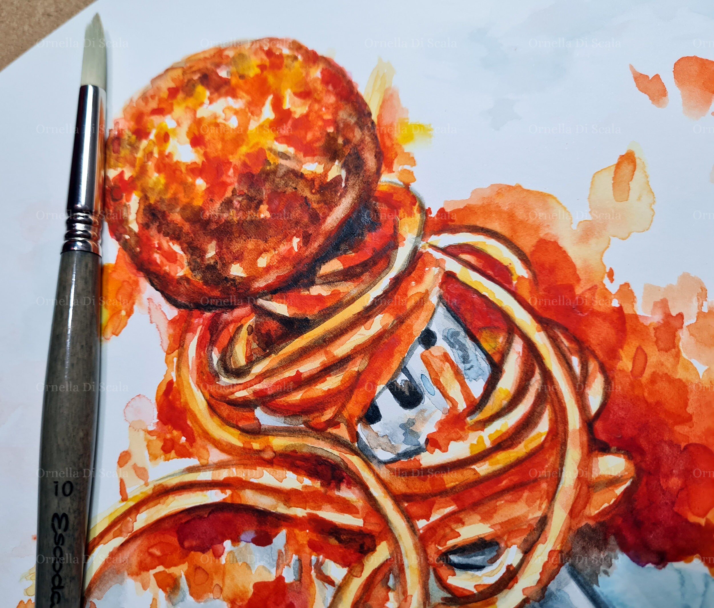 Meatball and Spaghetti Watercolor Painting Instant Download Printable ...