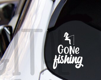 Gone Fishing Decal - Etsy