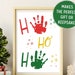 Christmas Handprint Ho Ho Ho, Christmas Craft, Holidays Handprint ...