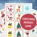 Christmas Memory Game, 60 Game Cards, Christmas Family Game, Xmas ...