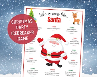 Who is Most Like Santa Christmas Games Christmas Party - Etsy