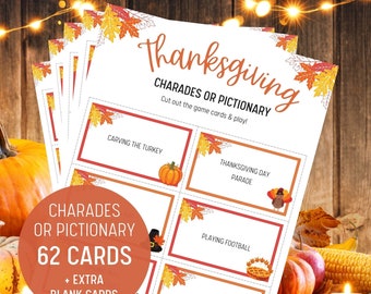 Autumn Charades Party Game Printable PDF Printable 32 - Etsy Canada