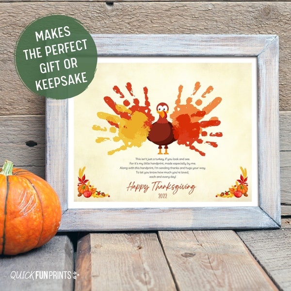 Thanksgiving Handprint Art - Etsy