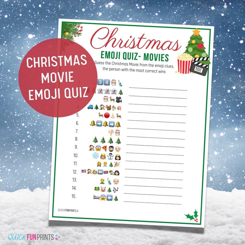 Christmas Movie Emoji Pictionary, Christmas Movies Game, Emoji Family ...