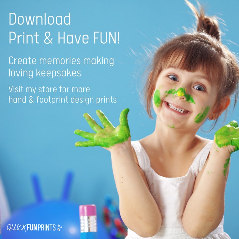 LOVE Valentine's Gift, Handprint Footprint Craft, Kids Craft, Gift for ...