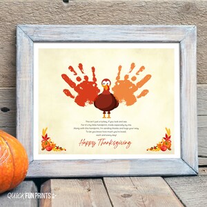 Thanksgiving Turkey Handprint Poem, Kids Craft, Thanksgiving Kids ...