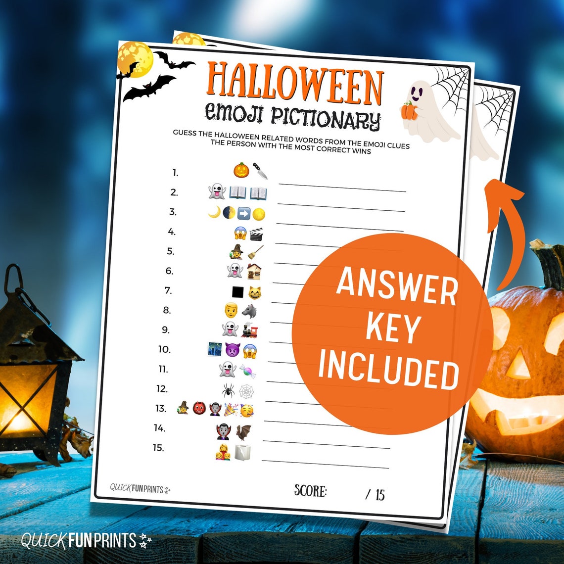 Halloween Emoji Pictionary Halloween Emoji Game Halloween - Etsy