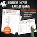 Horror Movie Emoji Pictionary, Halloween Party Game, Horror Movie Emoji ...