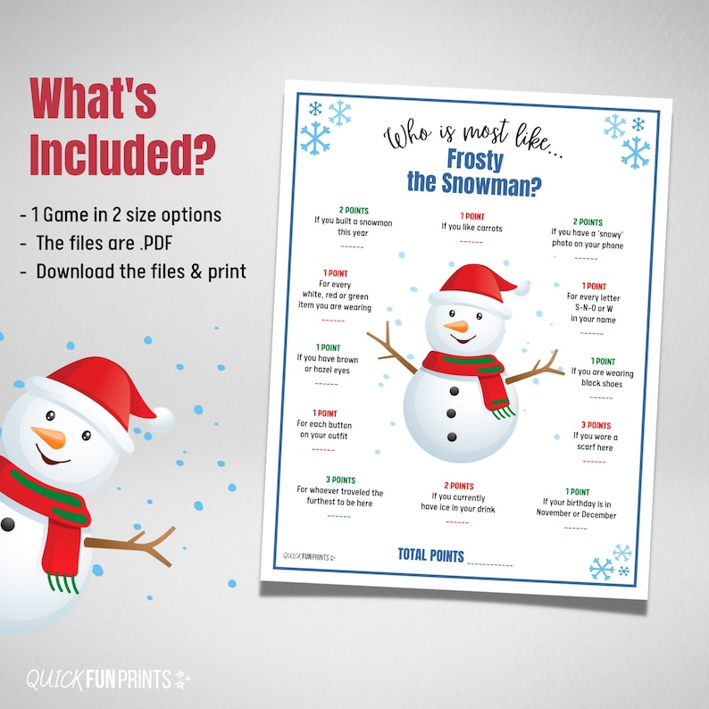Who is Most Like Frosty the Snowman? Christmas Games, Christmas ...