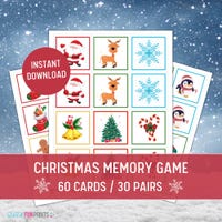 Christmas Matching Game, Printable Christmas Memory Game, Winter ...