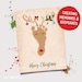 Christmas Reindeer Footprint, Christmas Craft, Reindeer Footprint ...