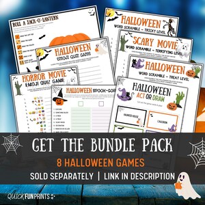 Halloween Word Scramble Game: Treat Level, Printable (PDF) - Etsy