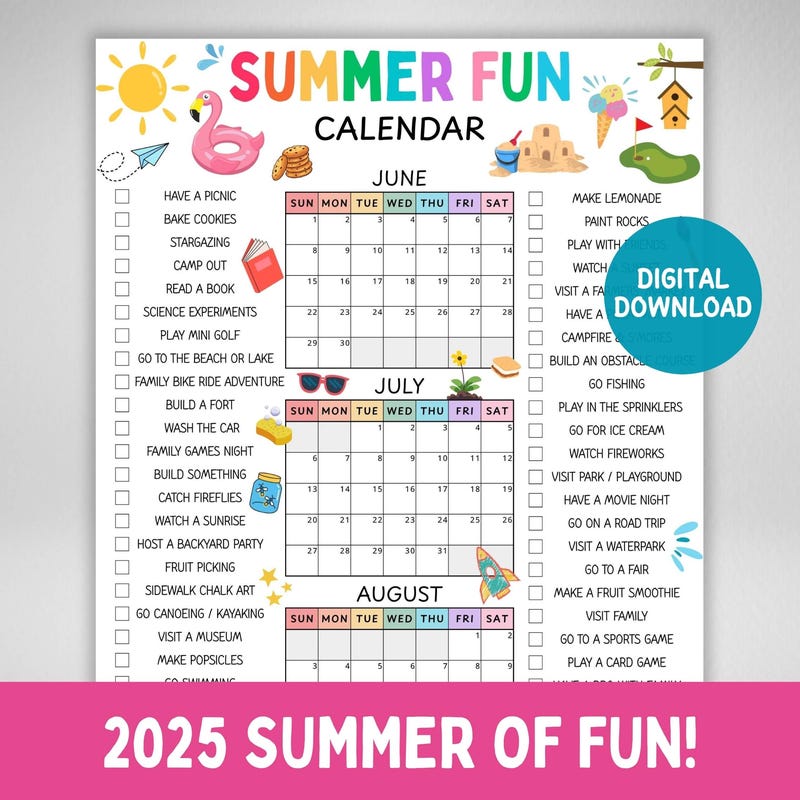 Summer of Fun Poster - Etsy