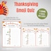 Thanksgiving EMOJI Pictionary, Thanksgiving Family Game, Thanksgiving ...