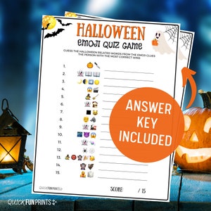 Halloween Emoji Pictionary Game: Printable Party Activity (digital ...
