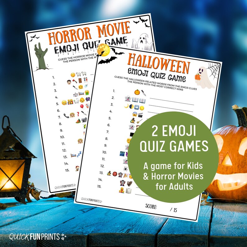 Halloween Party Games Bundle: Printable Halloween Charades, Halloween ...