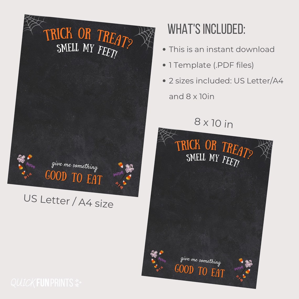 Trick or Treat Smell My Feet, Halloween Printable, Halloween ...