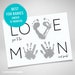 Mother's Day Handprint Art: 'love You to the Moon' Keepsake (PDF) - Etsy