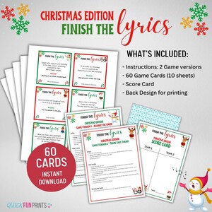 CHRISTMAS Finish the Lyrics, Finish the Christmas Song, Christmas Quiz ...