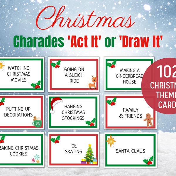 Christmas Pictionary - Etsy