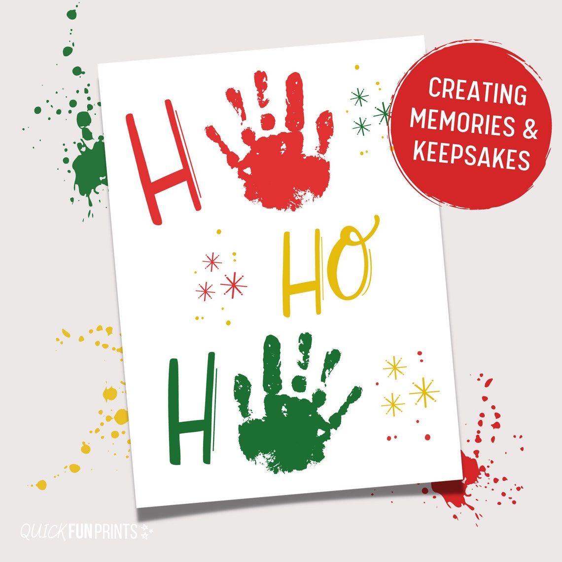 Christmas Handprint Ho Ho Ho, Christmas Craft, Holidays Handprint ...