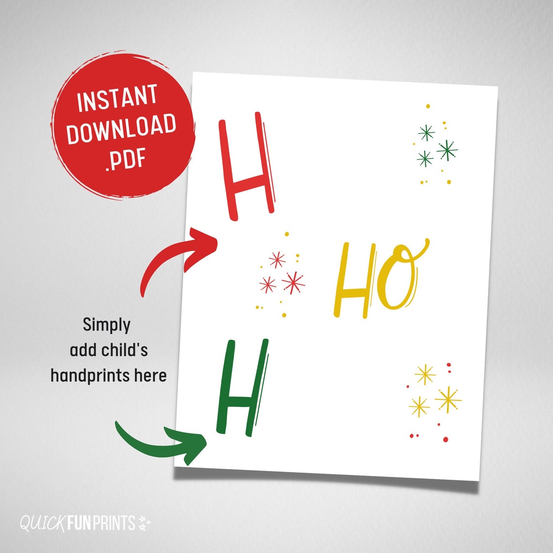 Christmas Handprint Ho Ho Ho, Christmas Craft, Holidays Handprint ...