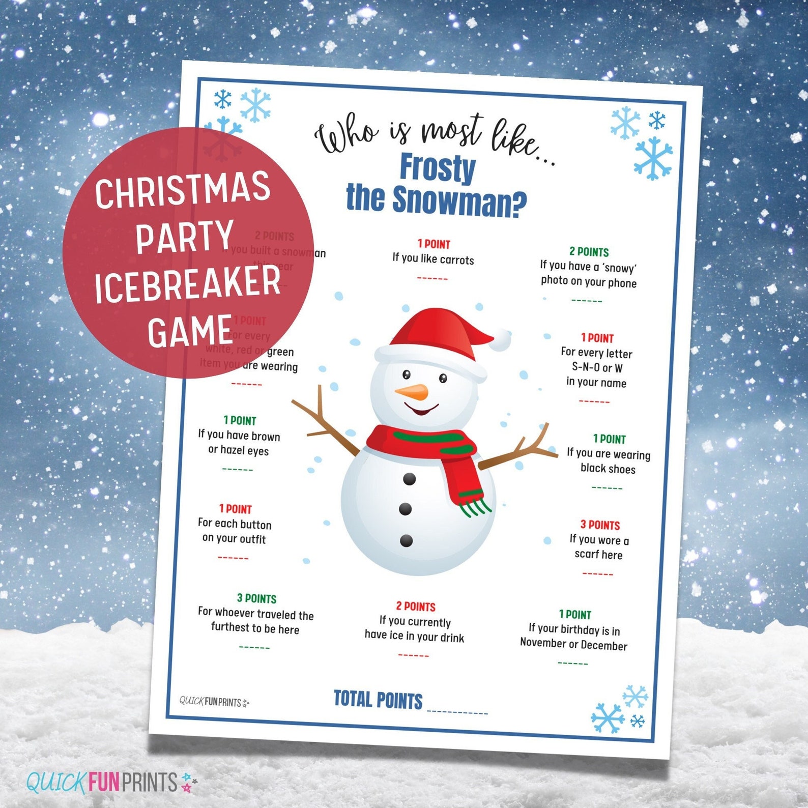 Snowman Holiday Game, Who is Most Frosty the Snowman, Fun Christmas ...