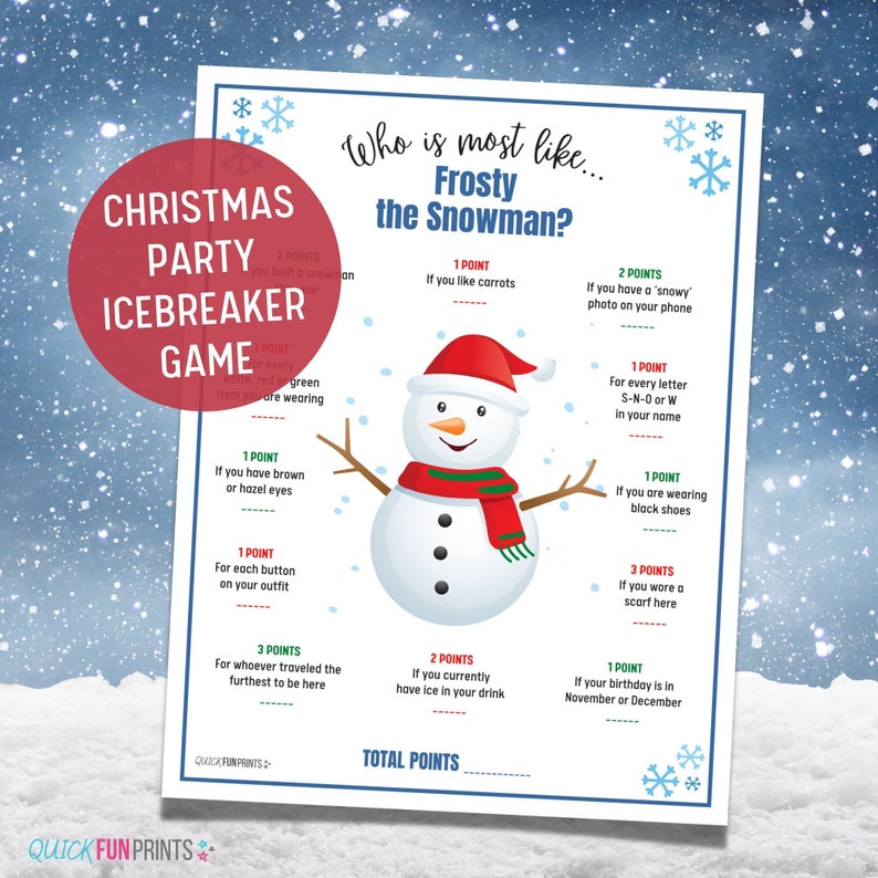 Who is Most Like Frosty the Snowman? Christmas Games, Christmas ...