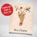 Christmas Reindeer Footprint, Christmas Craft, Reindeer Footprint ...