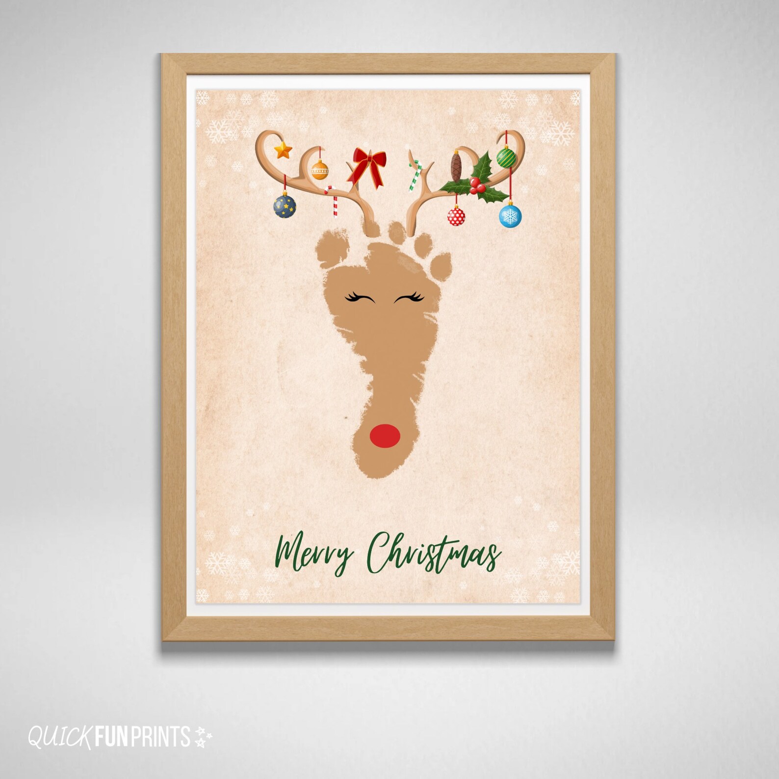 Christmas Reindeer Footprint, Christmas Craft, Reindeer Footprint ...