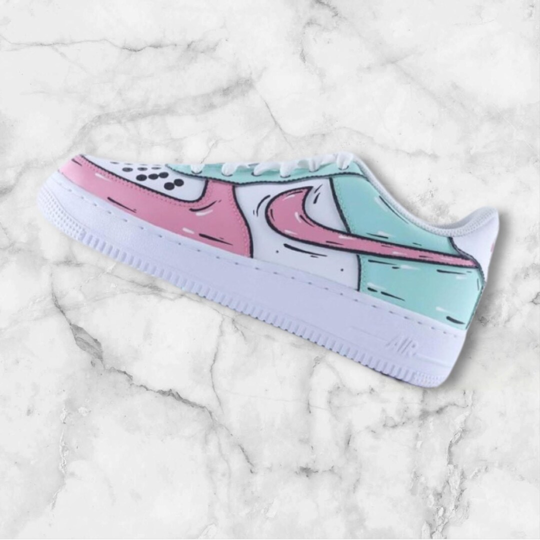 Nike Air Force One AF1 Mint Green Pink Kids Children Adult Shoes - Etsy