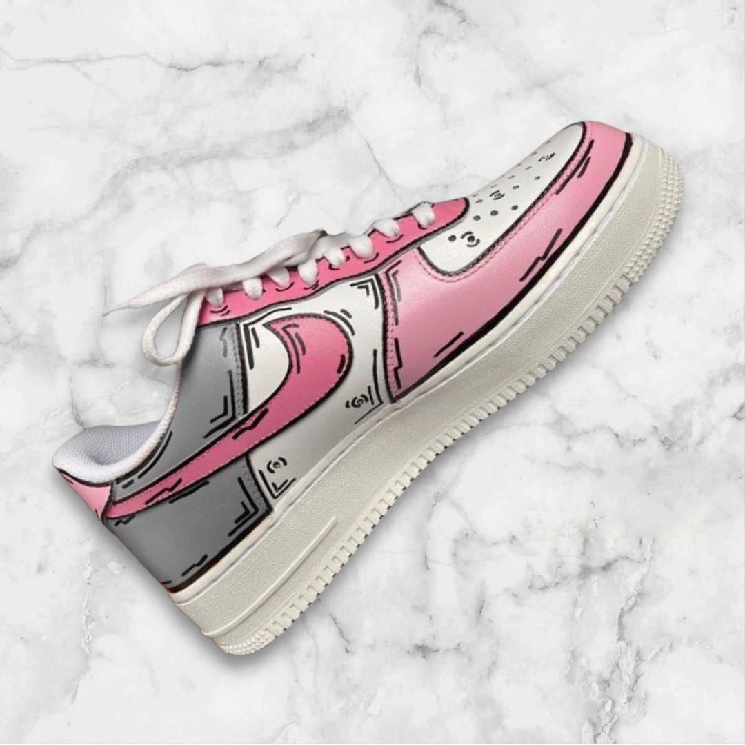 Nike Air Force One AF1 Pink Grey Kids Children Adult Shoes - Etsy
