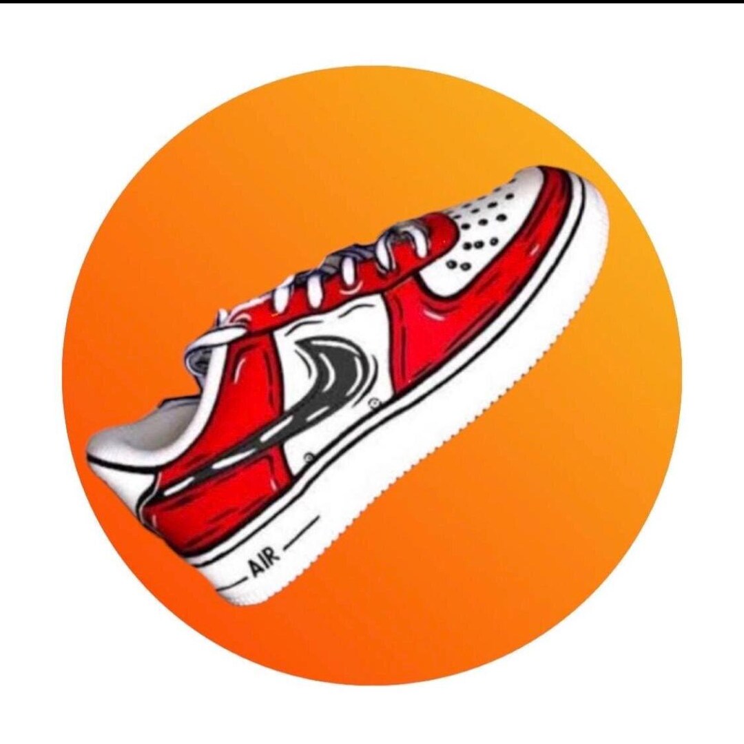 Nike Air Force One AF1 Red Black Comic Book Kids Children Adult Shoes ...