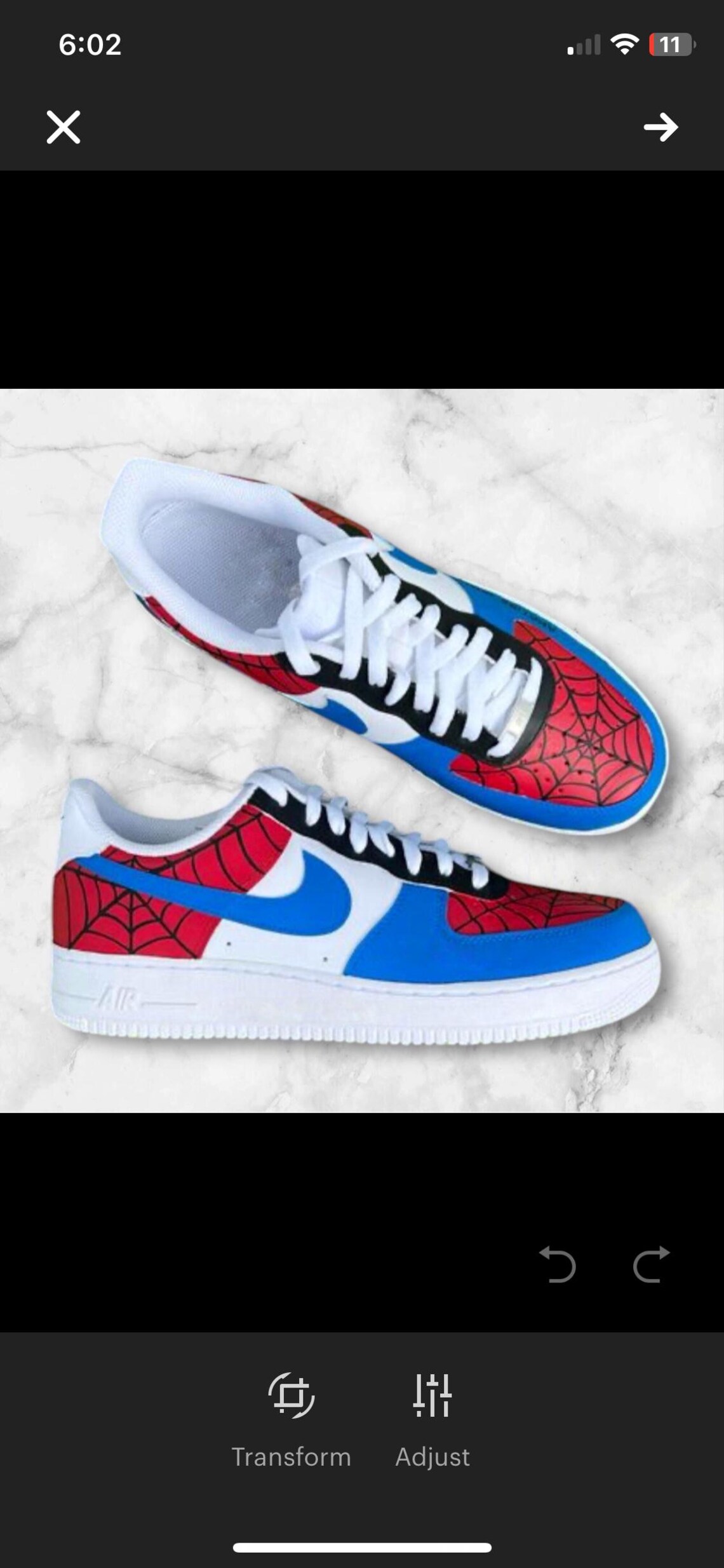 Nike Air Force One AF1 Red Blue Spiderman Kids Children Adult Shoes - Etsy